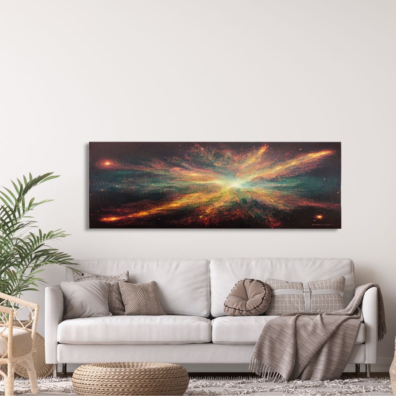 Galaxy Art Supernova Extra Large Wall Art Framed Panoramic - Etsy