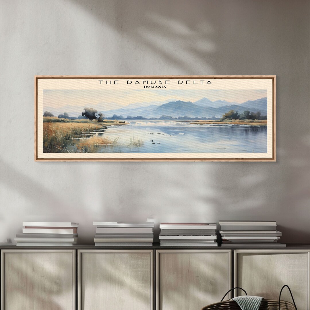 The Danube Delta Travel Poster Print, Framed Canvas Wall Art, Metal ...
