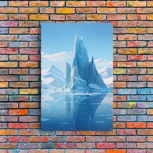 Iceberg Wall Art, Iceland Wall Art, Seascape Wall Print, Canvas Print ...