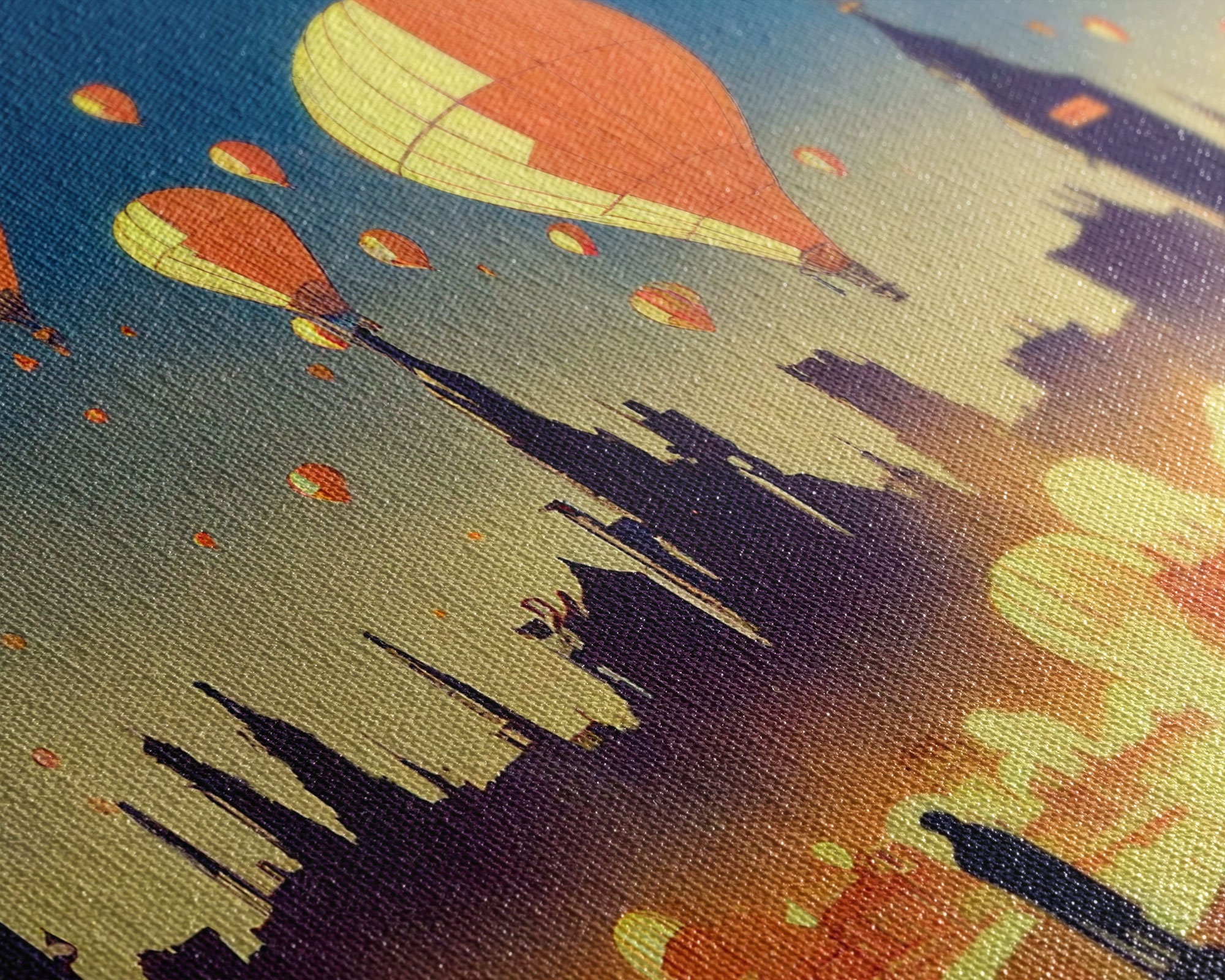 Flight of the Balloons Hot Air Balloon Armada Framed Canvas - Etsy