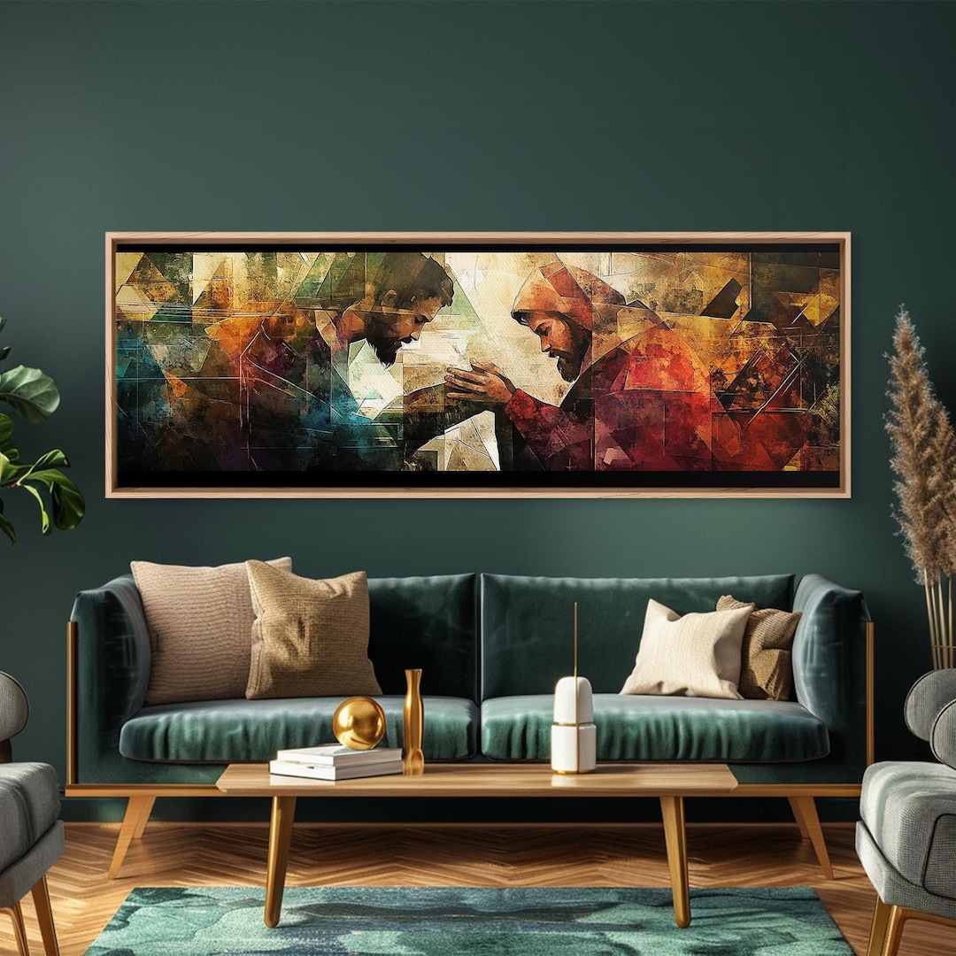 The Prodigal Son Returns to the Father | Framed Canvas Print Panoramic ...