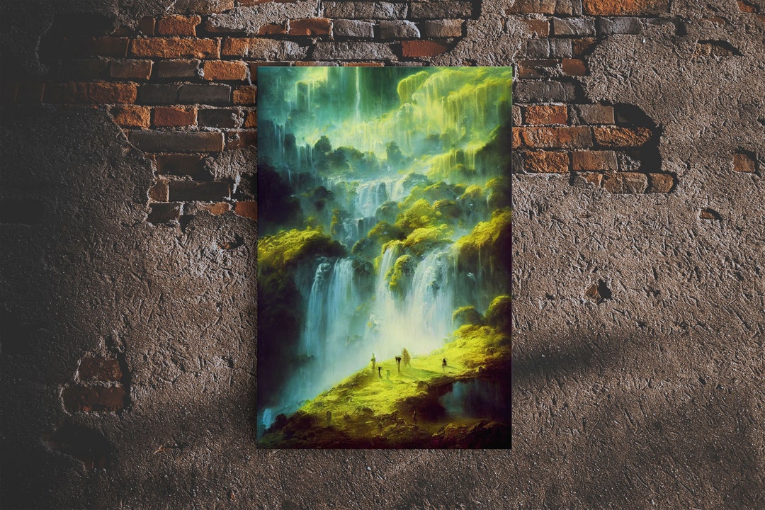 High Fantasy RPG Concept Art, Fantasy Landscape, Framed Canvas Print ...