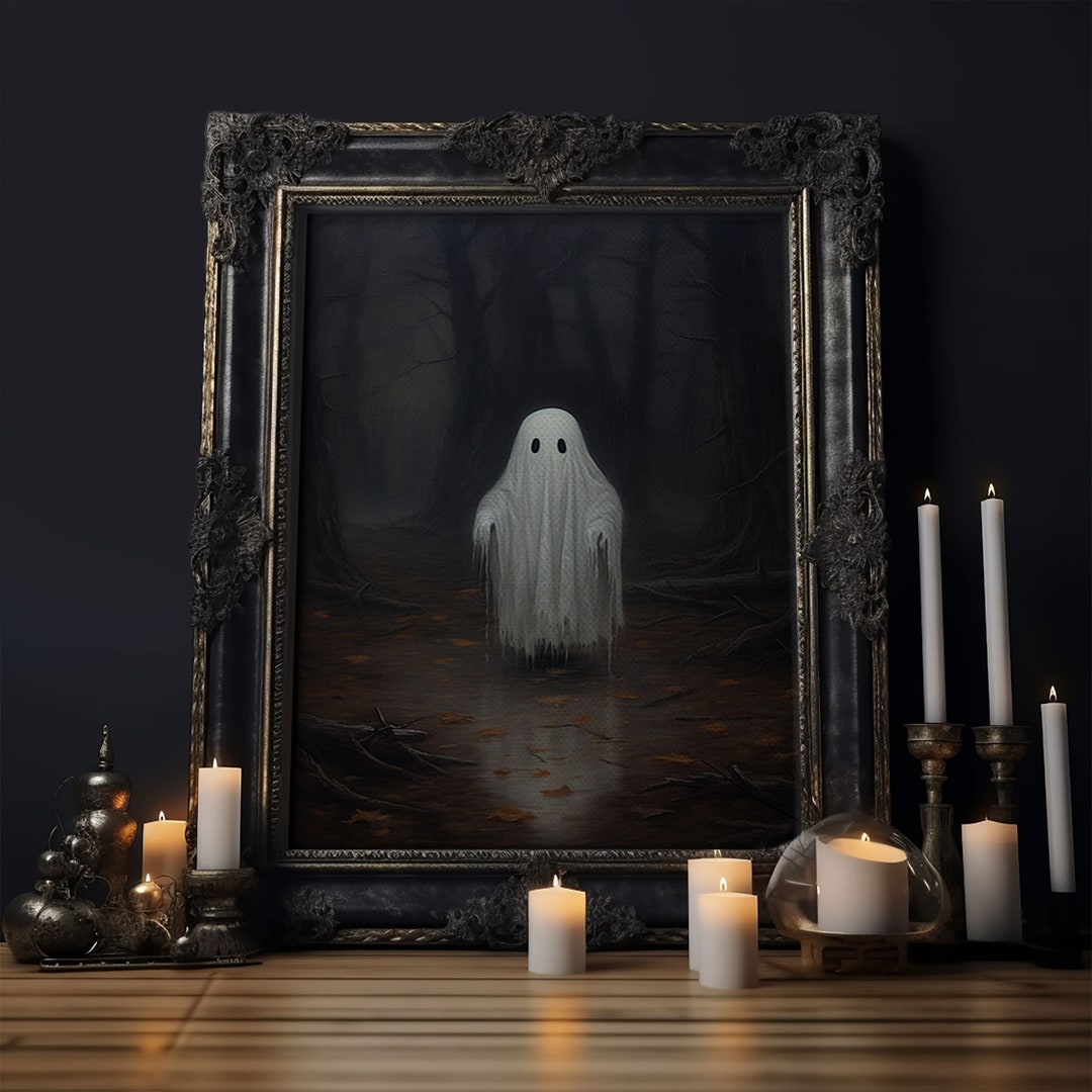 Cute Lil Boo, Ghost Print, Halloween Canvas Art, Framed Canvas Print ...