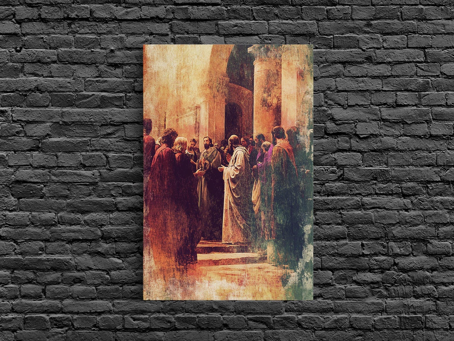 Presentation of Jesus at the Temple Pop Art Christian Artwork, Framed ...