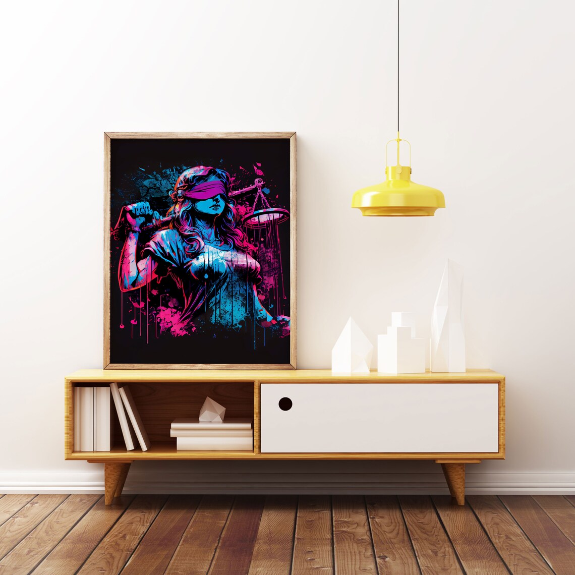 Graffiti Art Lady Justice Vaporwave Cyberpunk Justice is - Etsy