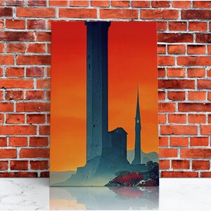 The Dark Tower, Fantasy RPG Concept Art, Wall Art, Framed Canvas Print ...
