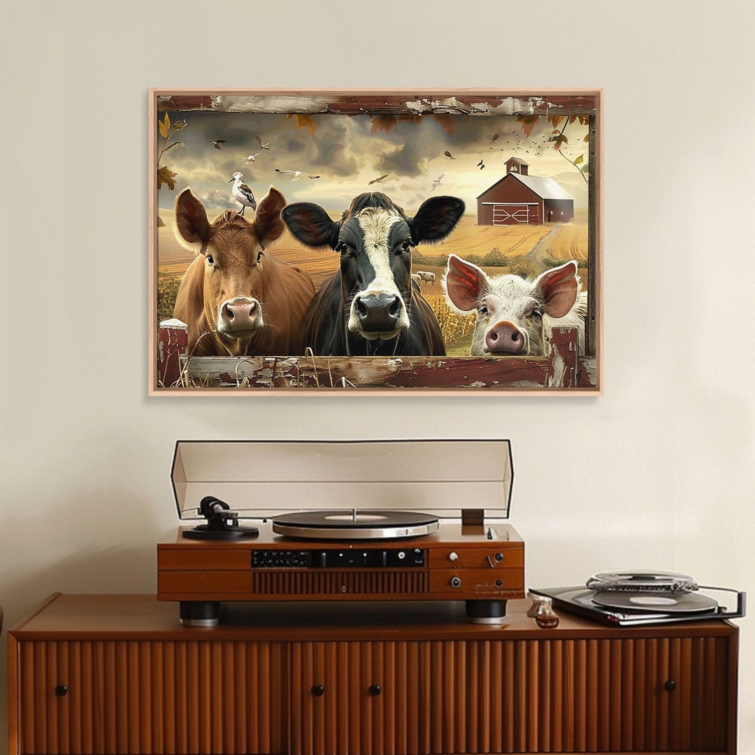 Cute Farmhouse Animal Print, Window Art, Wall Art, Home Decor, Wall ...