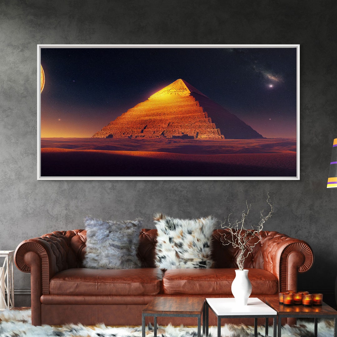 Pyramid Wall Art, Sands of Egypt, Ready to Hang Canvas Print, Framed ...