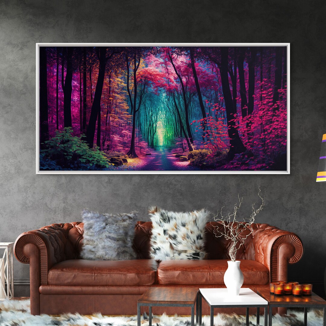 The Secret Grove Fantasy Art Pop Art Forest Landscape - Etsy