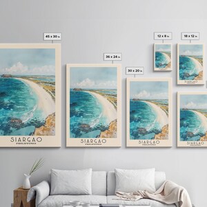 Siargao, Philippines Watercolor Print, Vacation Gift, Philippines Wall Art, Beach Painting ...