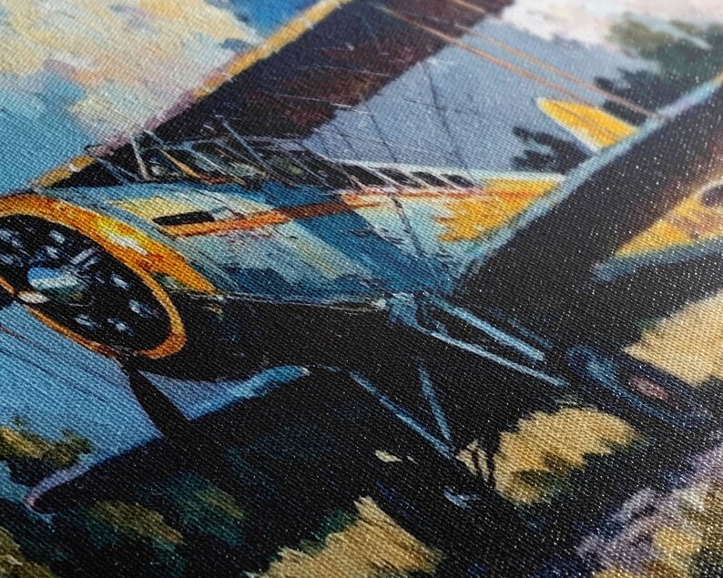 Aeroplane Art Antique Airplane Painting Canvas Print Framed - Etsy