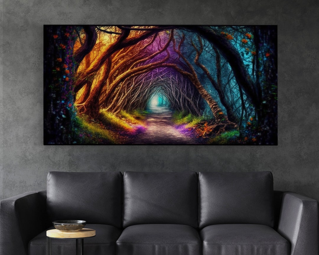 Secret Path Fantasy Art Pop Art Forest Landscape Framed - Etsy