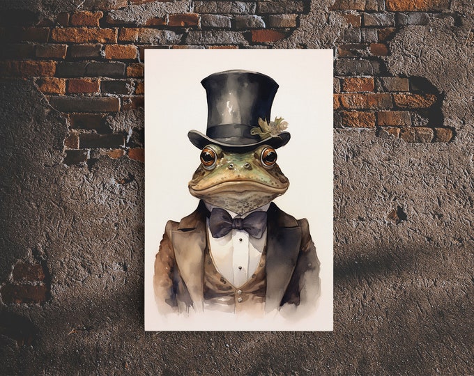Mr Toad Victorian Wall Art, Vintage Animal Wall Art, Aesthetic Bookish ...