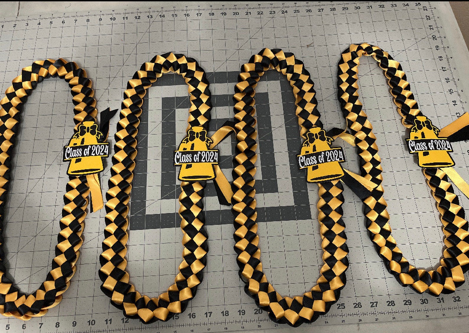 Graduation Lei, 2 Color Graduation Lei, Senior Night, Personalized ...