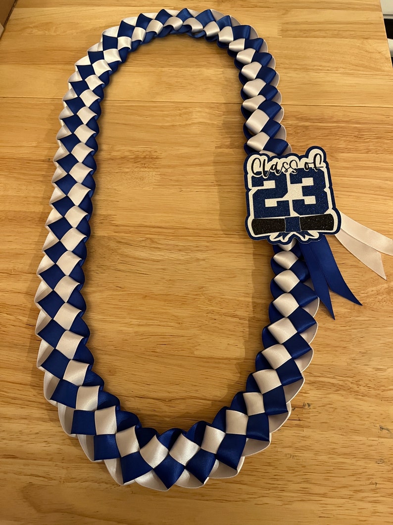 Graduation Lei, 2 Color Graduation Lei, Senior Night, Personalized ...