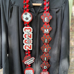 Customized Graduation Lei, Gift for Graduation, 2 Color Graduation Lei ...