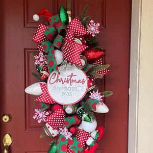 Christmas Countdown Wreath, Christmas Wreath, Oversized Lightbulb ...