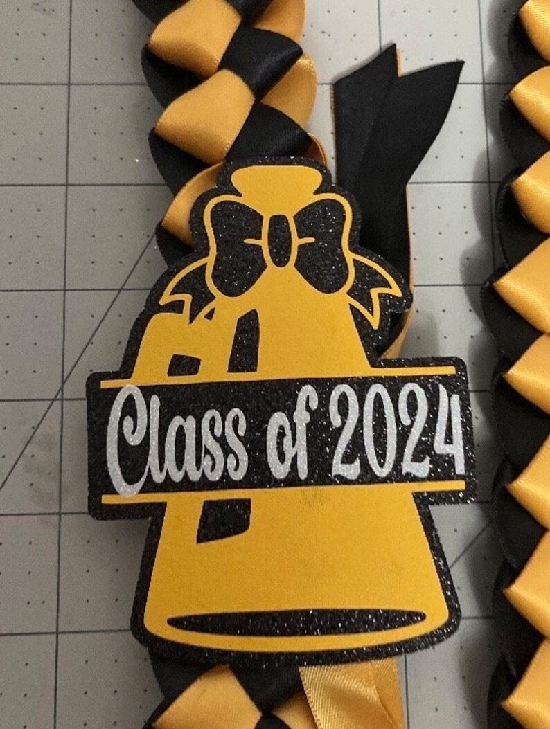 Graduation Lei, 2 Color Graduation Lei, Senior Night, Personalized ...