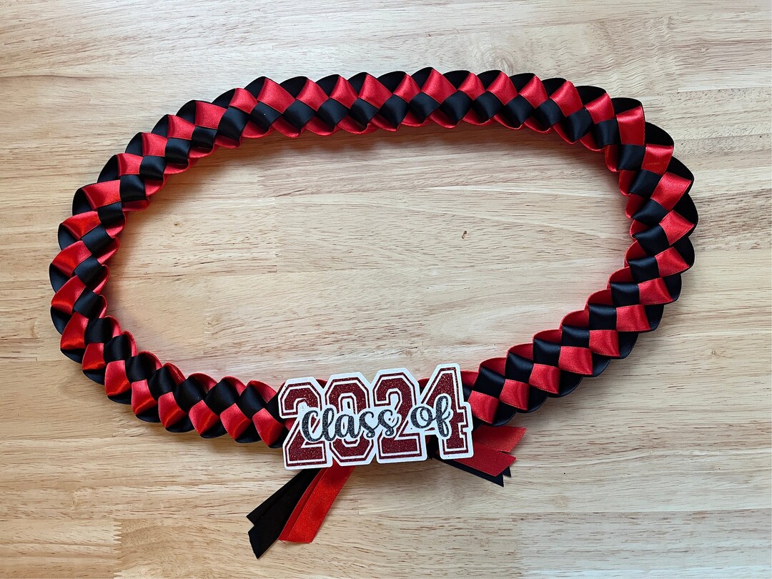 Graduation Lei, 2 Color Graduation Lei, Senior Night, Personalized ...