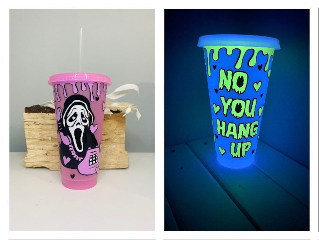 Scream Glow in the Dark Cold Cup, Tumbler, Horror Movie Cup, Movie ...