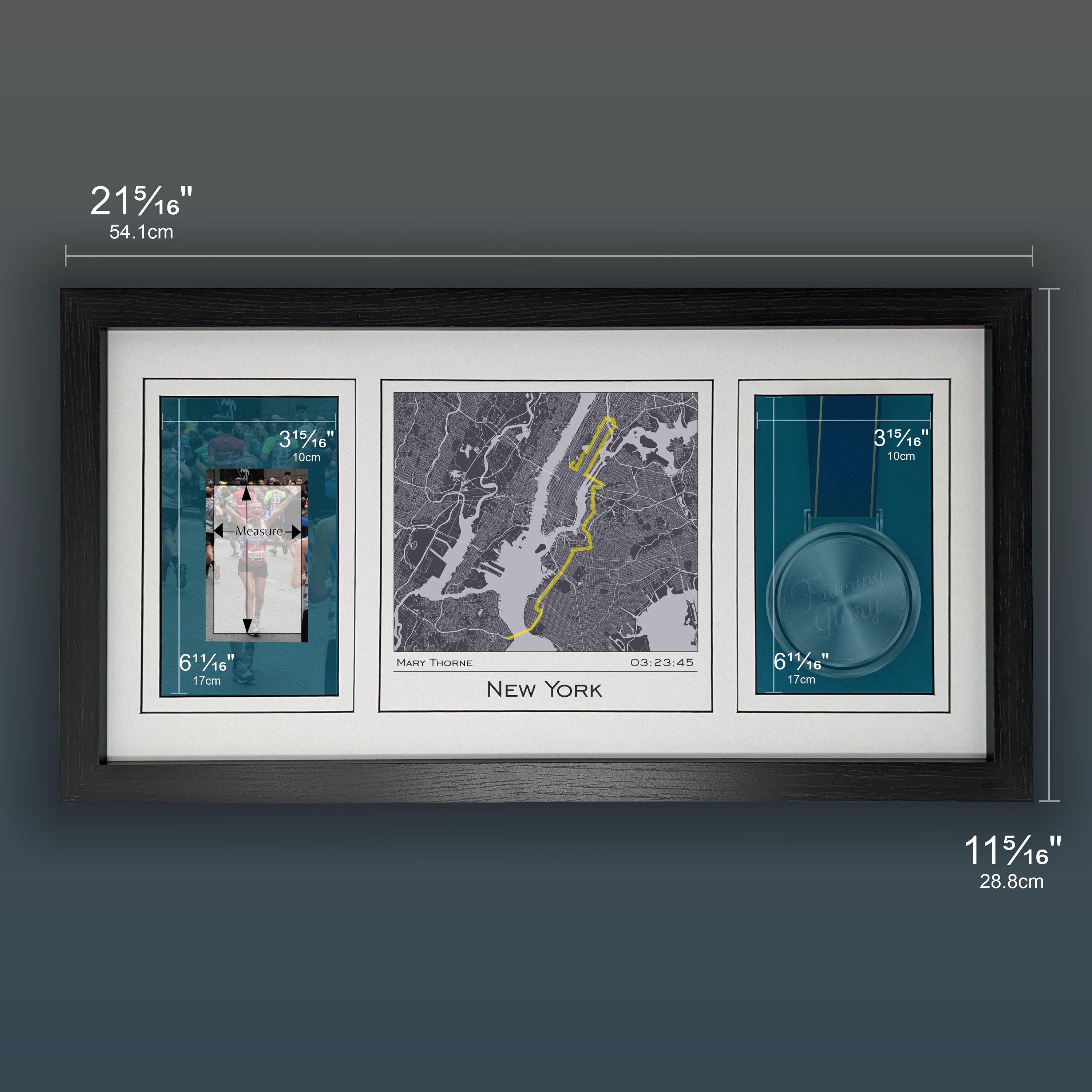 Running Route Map, Photo & Medal Display Frame : Half Marathon / 10k ...