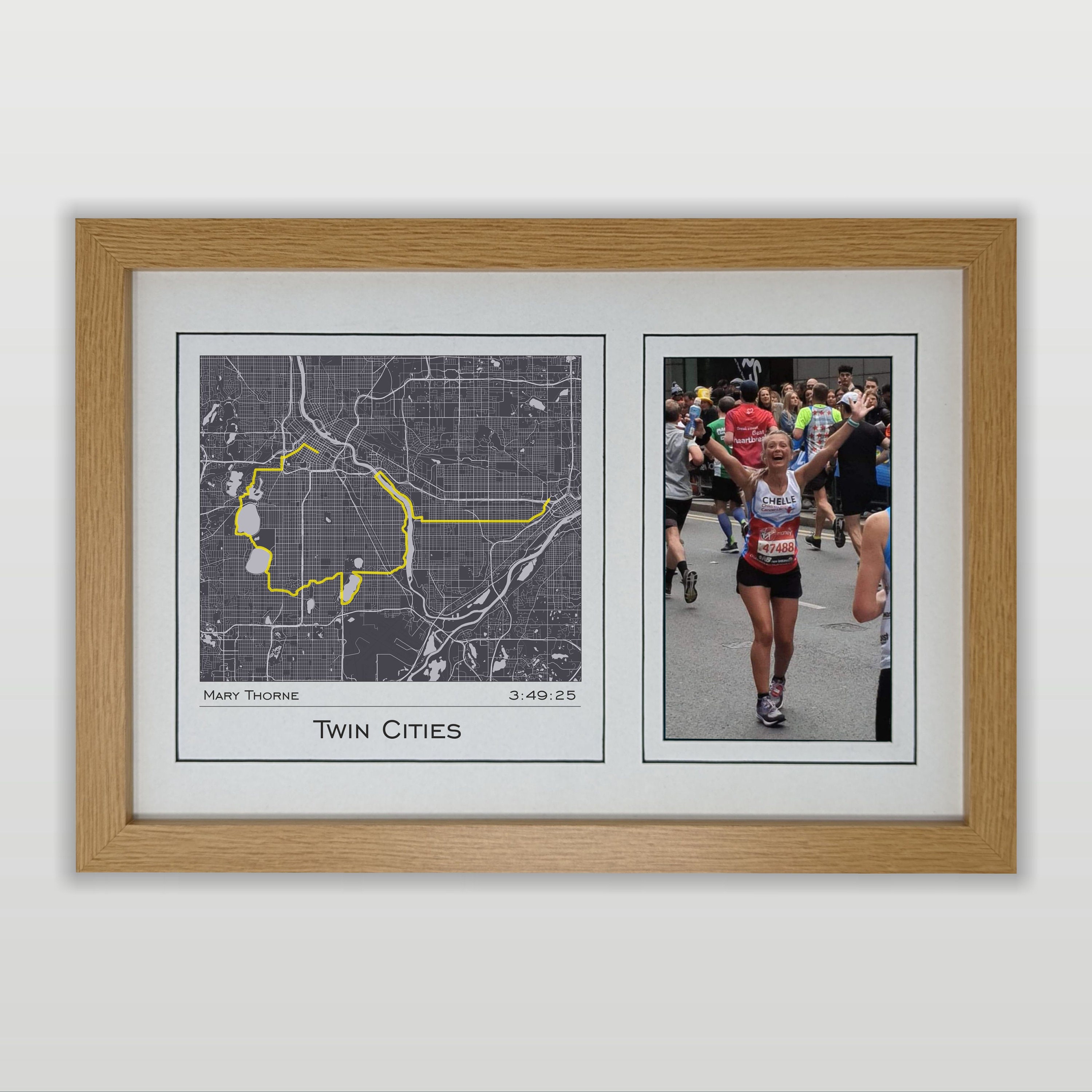 Twin Cities Marathon Map & Photo Display Frame : Gift for - Etsy