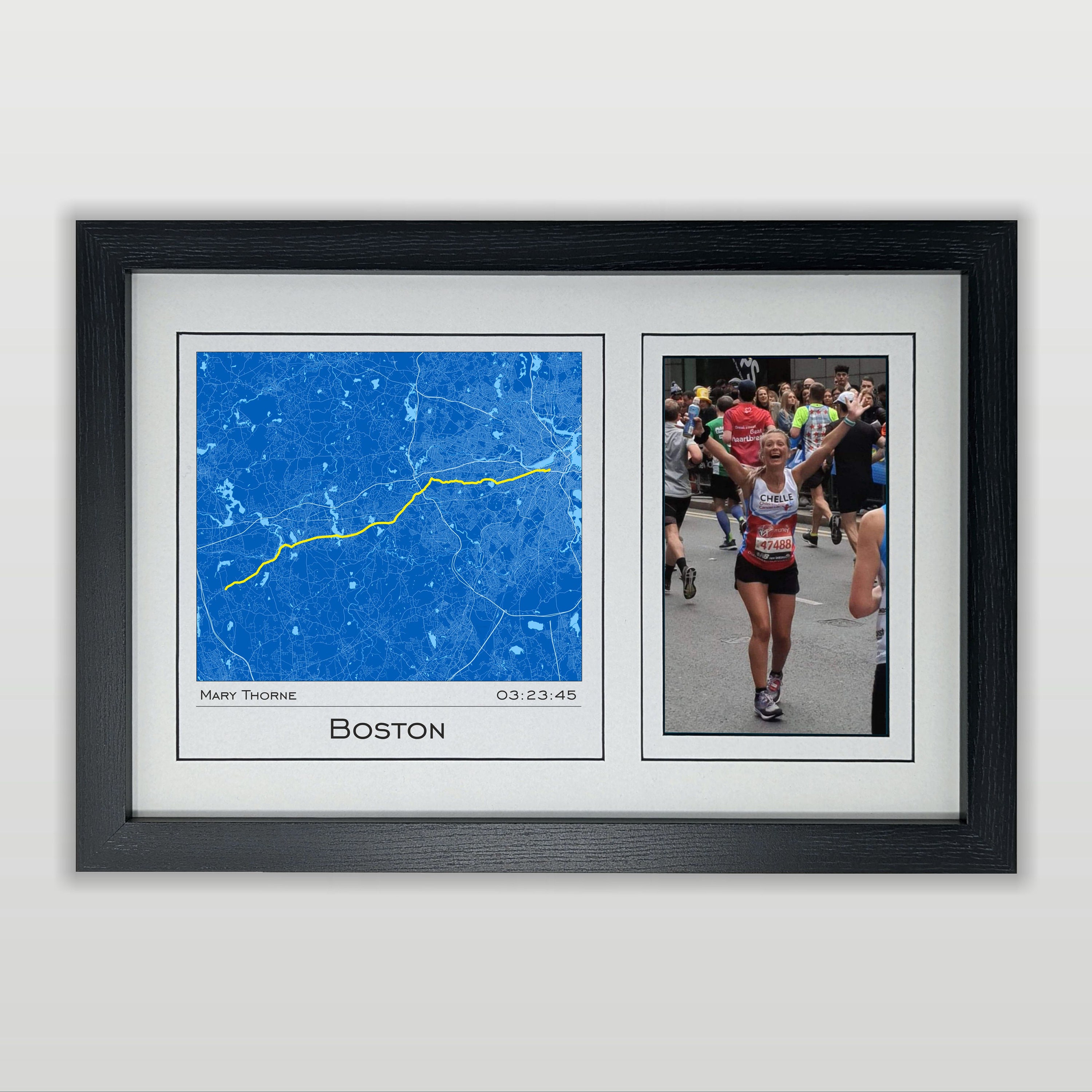 Any Marathon Map & Photo Display Frame : Gift for Any Marathon Runners ...