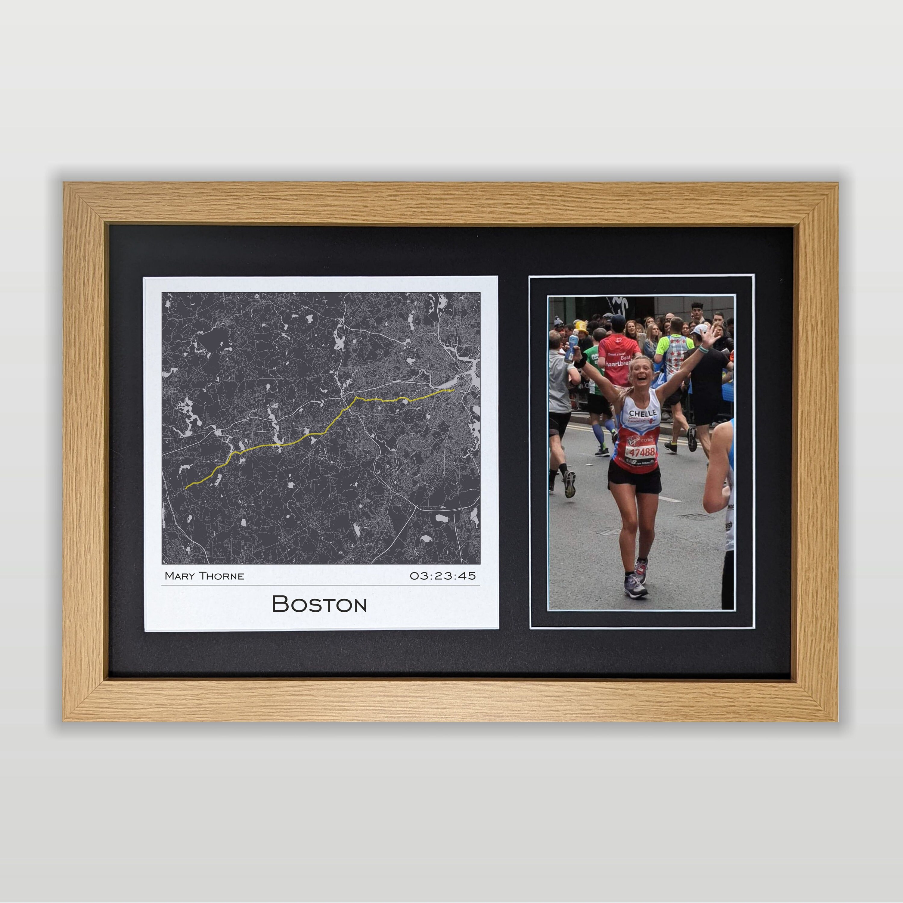 Any Marathon Map & Photo Display Frame : Gift for Any Marathon Runners ...