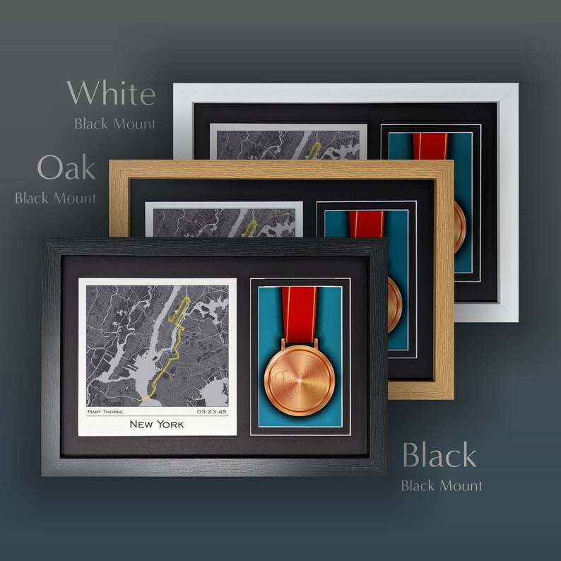 Chicago Marathon Map & Medal Display Frame : Gift for - Etsy