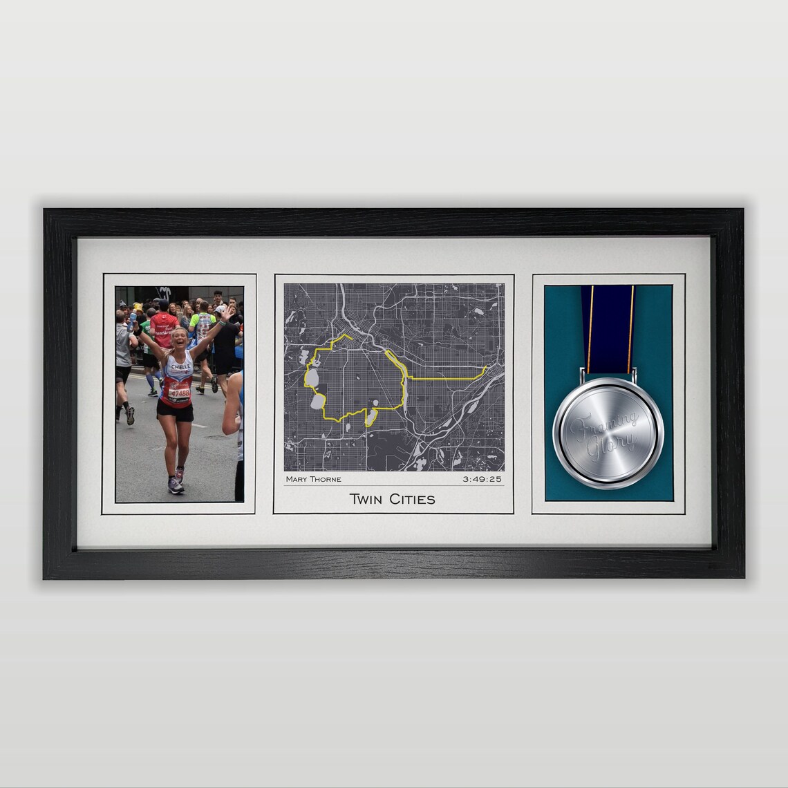 Twin Cities Marathon Map Photo & Medal Display Frame : Gift - Etsy