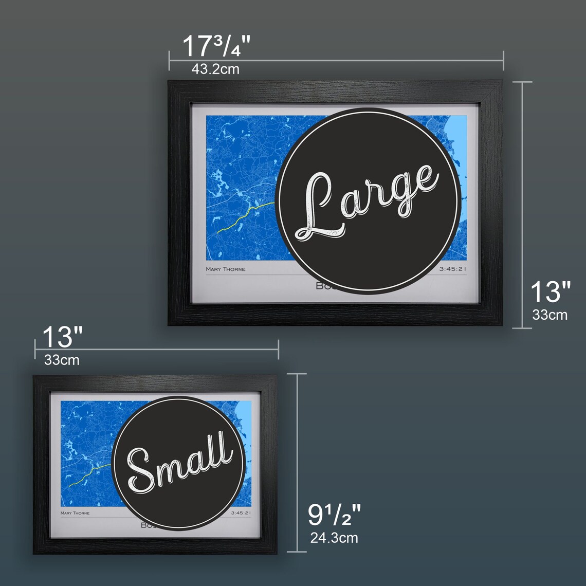 MCM Marine Corps Marathon Route Map Print Framed : Gift for Marine ...