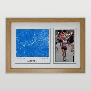 Any Marathon Running Map, Photo & Medal Display Frame : Gift for ...