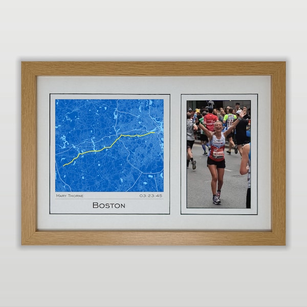 Any Marathon Running Map, Photo & Medal Display Frame : Gift for ...