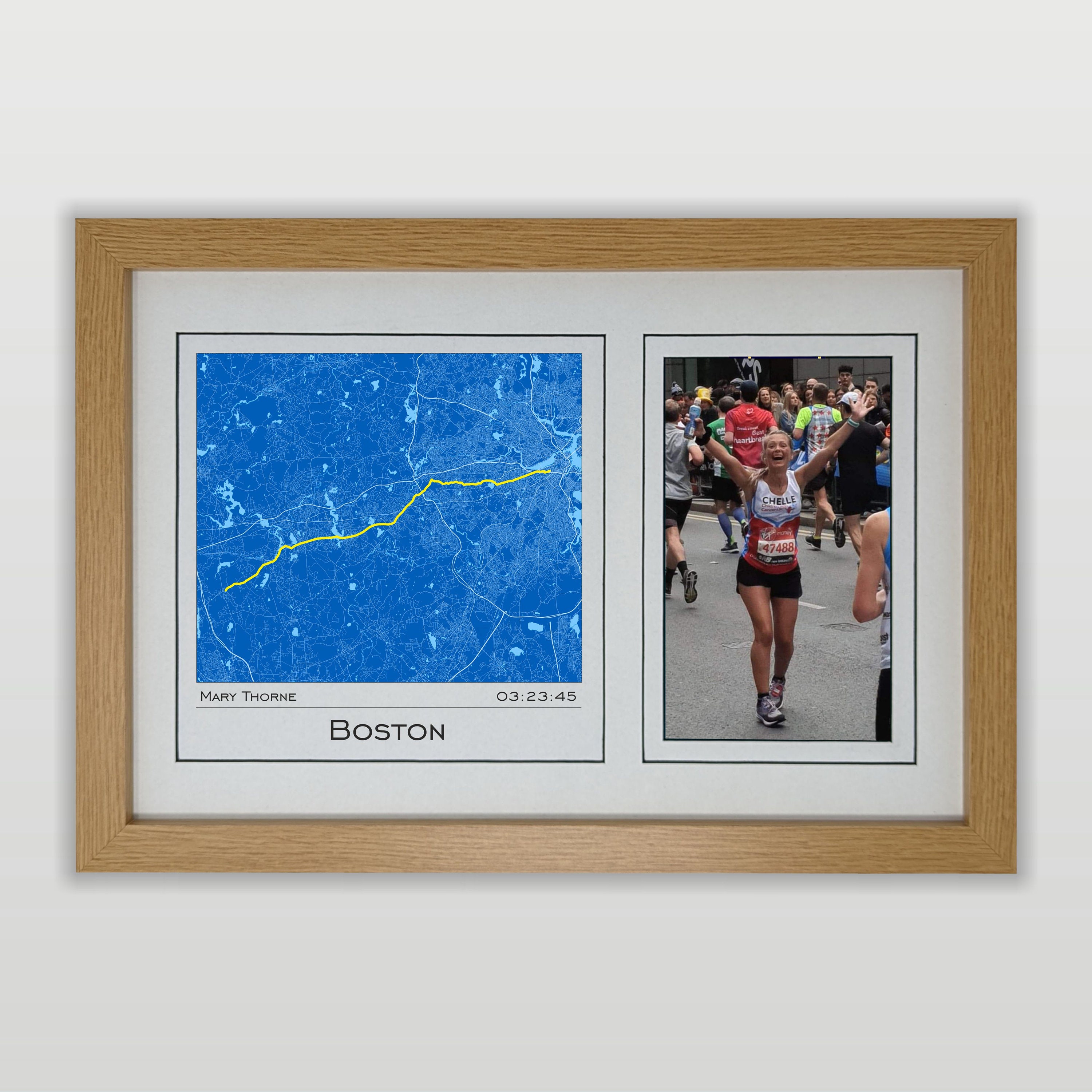 Any Marathon Map & Photo Display Frame : Gift for Any Marathon Runners ...