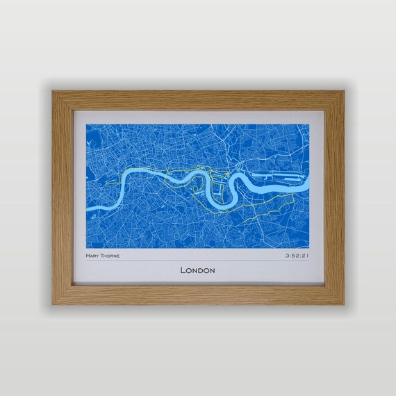 London Marathon Route Map Print Framed : Gift for London - Etsy