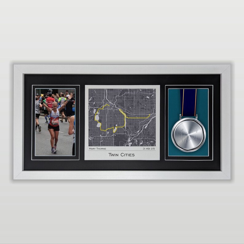 Twin Cities Marathon Map Photo & Medal Display Frame : Gift - Etsy