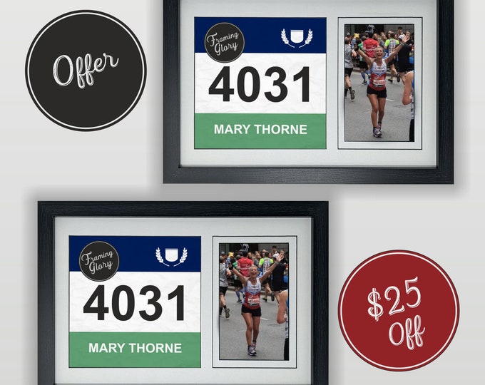 Running Map & Medal Plus Bib Plus Photo Display Frame - Offer : Gifts ...