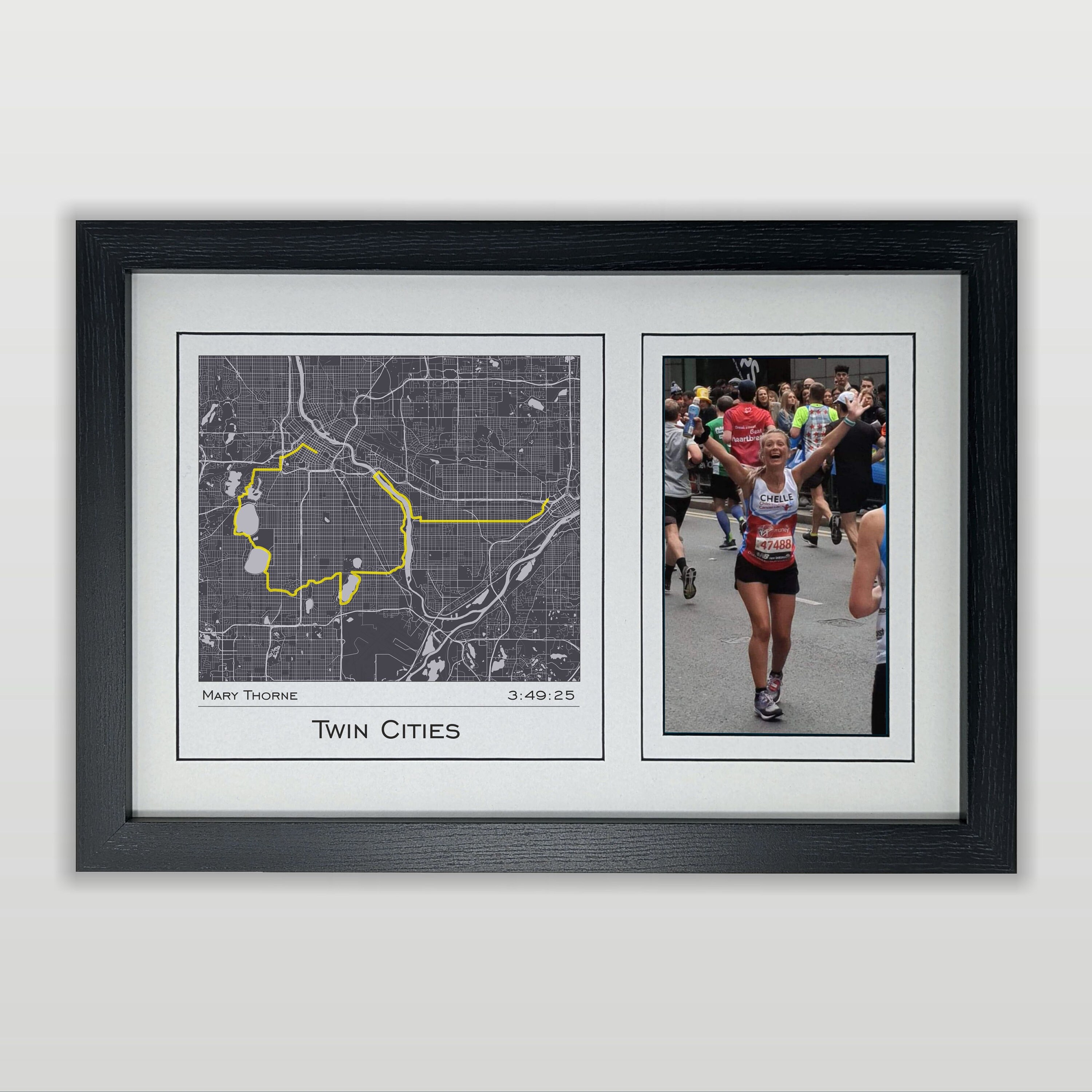 Twin Cities Marathon Map & Photo Display Frame : Gift for - Etsy