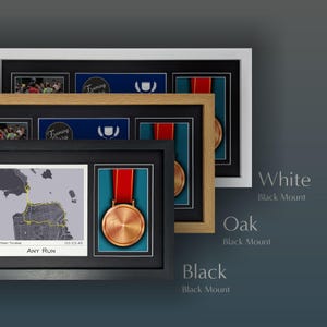 Detroit Marathon Map, Photo & Medal Display Frame : Gift for Detroit ...