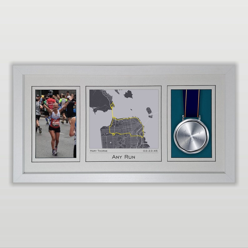 Any Marathon Running Map Photo & Medal Display Frame : Gift - Etsy