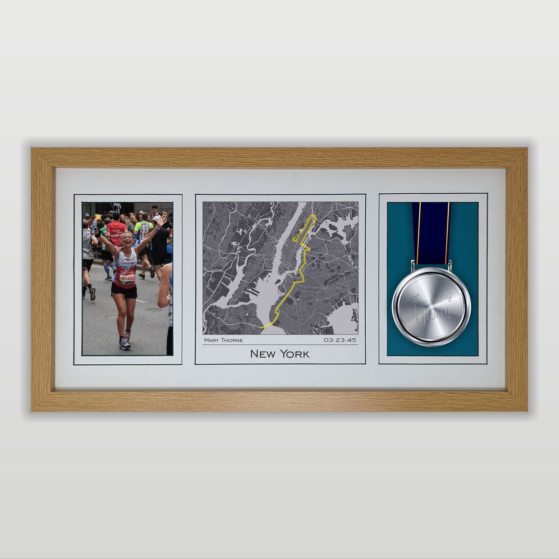 Any Marathon Running Map Photo & Medal Display Frame : Gift - Etsy