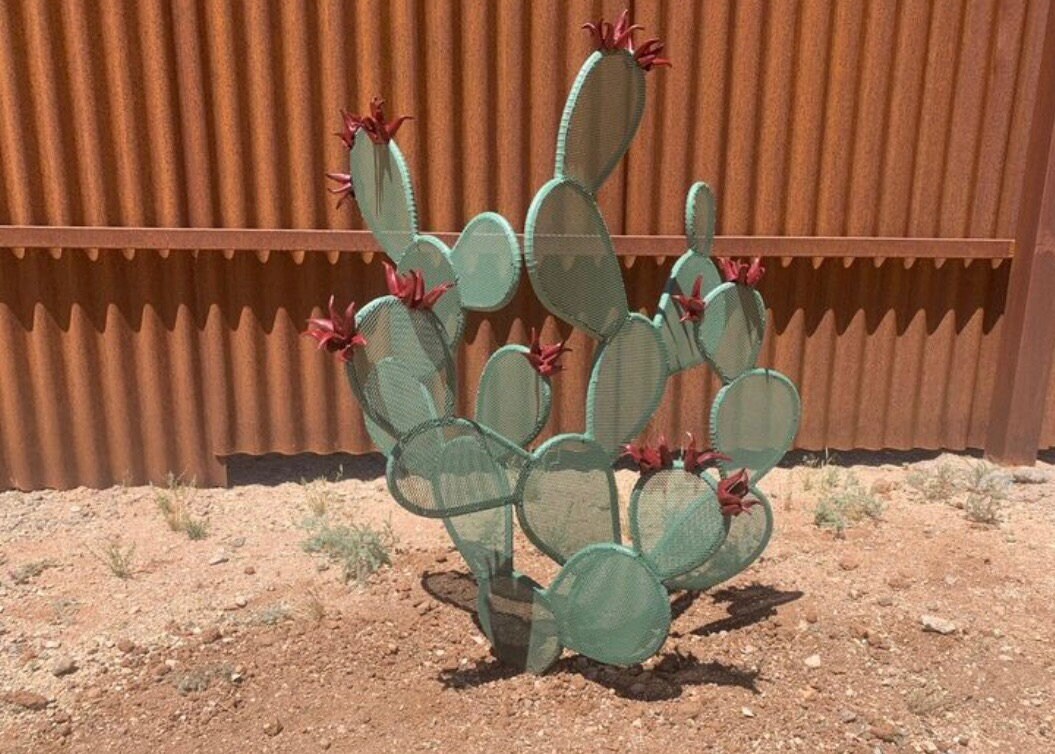 Welded Steel Prickly Pear Cactus - Etsy