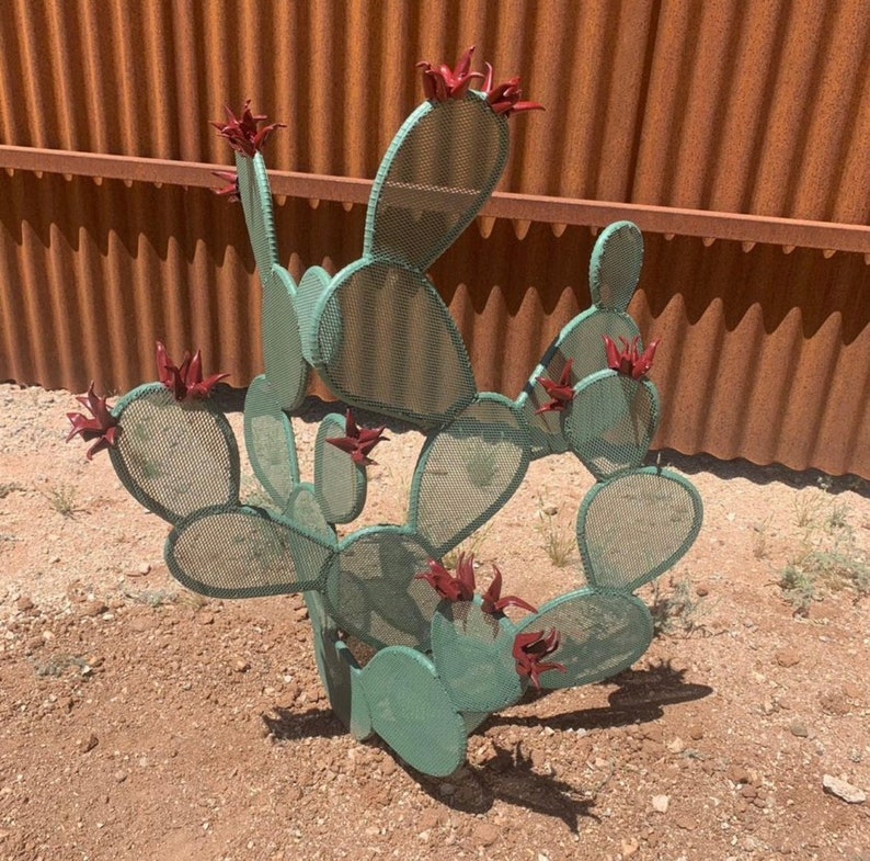 Welded Steel Prickly Pear Cactus - Etsy