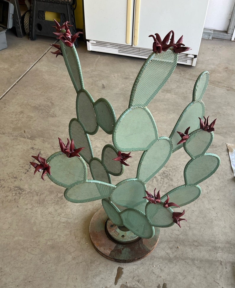 Welded Steel Prickly Pear Cactus - Etsy