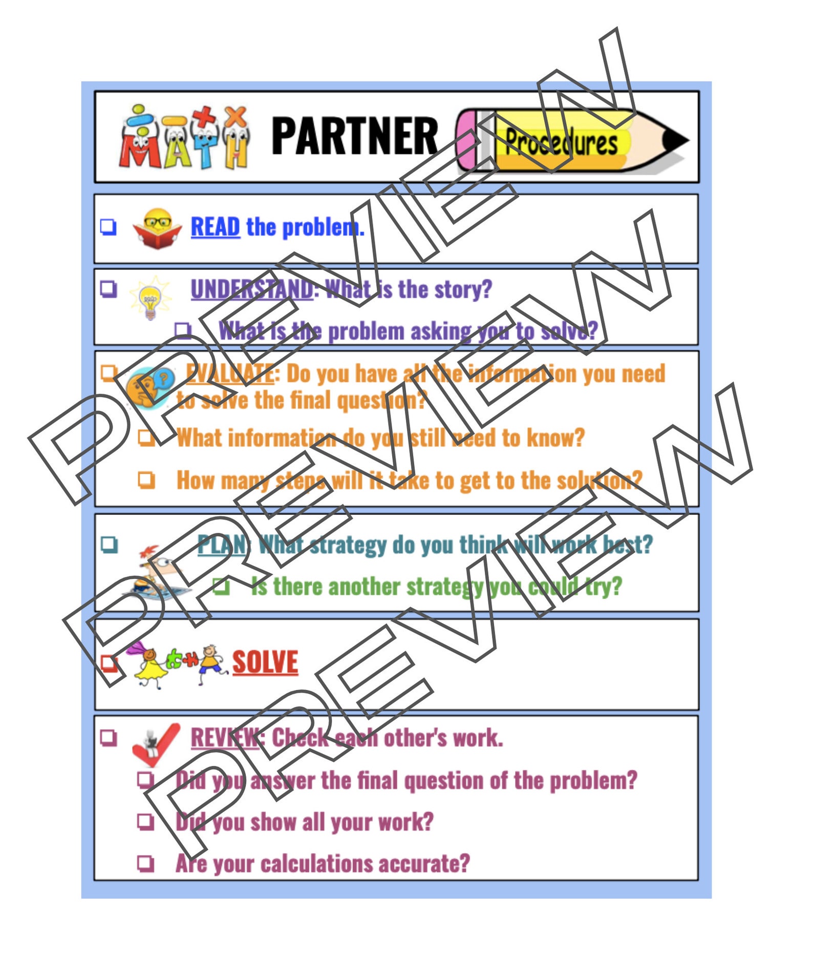 Math Talk/partner Work Anchor Chart (laminated) - Etsy