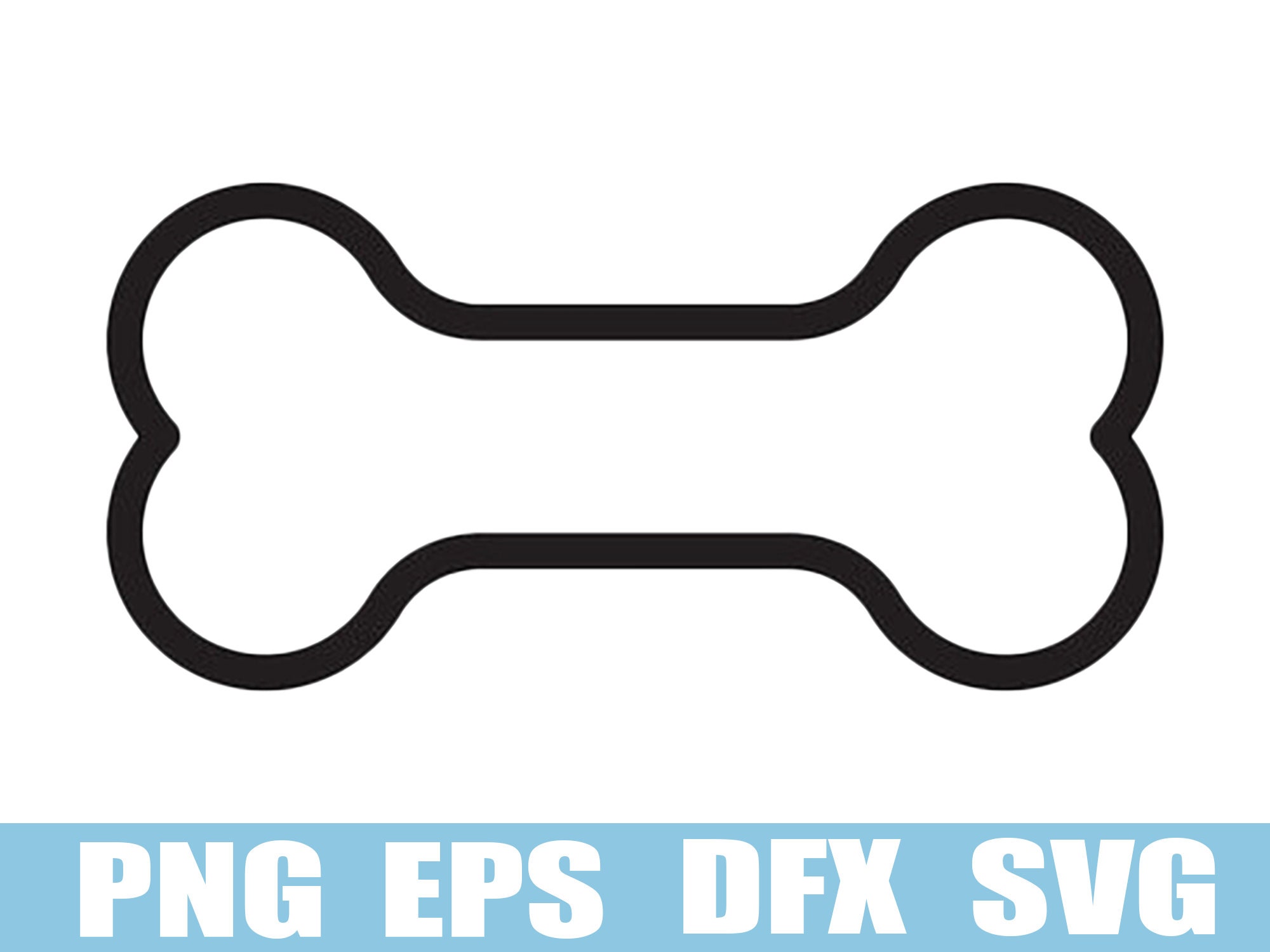 Bone Outline DIGITAL DOWNLOAD Svg Png Dxf Eps - Etsy