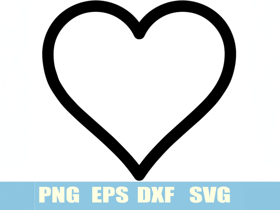 Heart Outline DIGITAL DOWNLOAD Svg Png Dxf Eps - Etsy