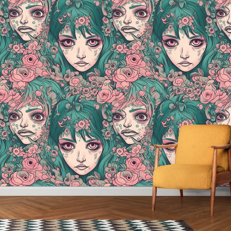 Fairytale Anime Seamless Pattern Anime Wallpaper Fairy Anime Tile ...