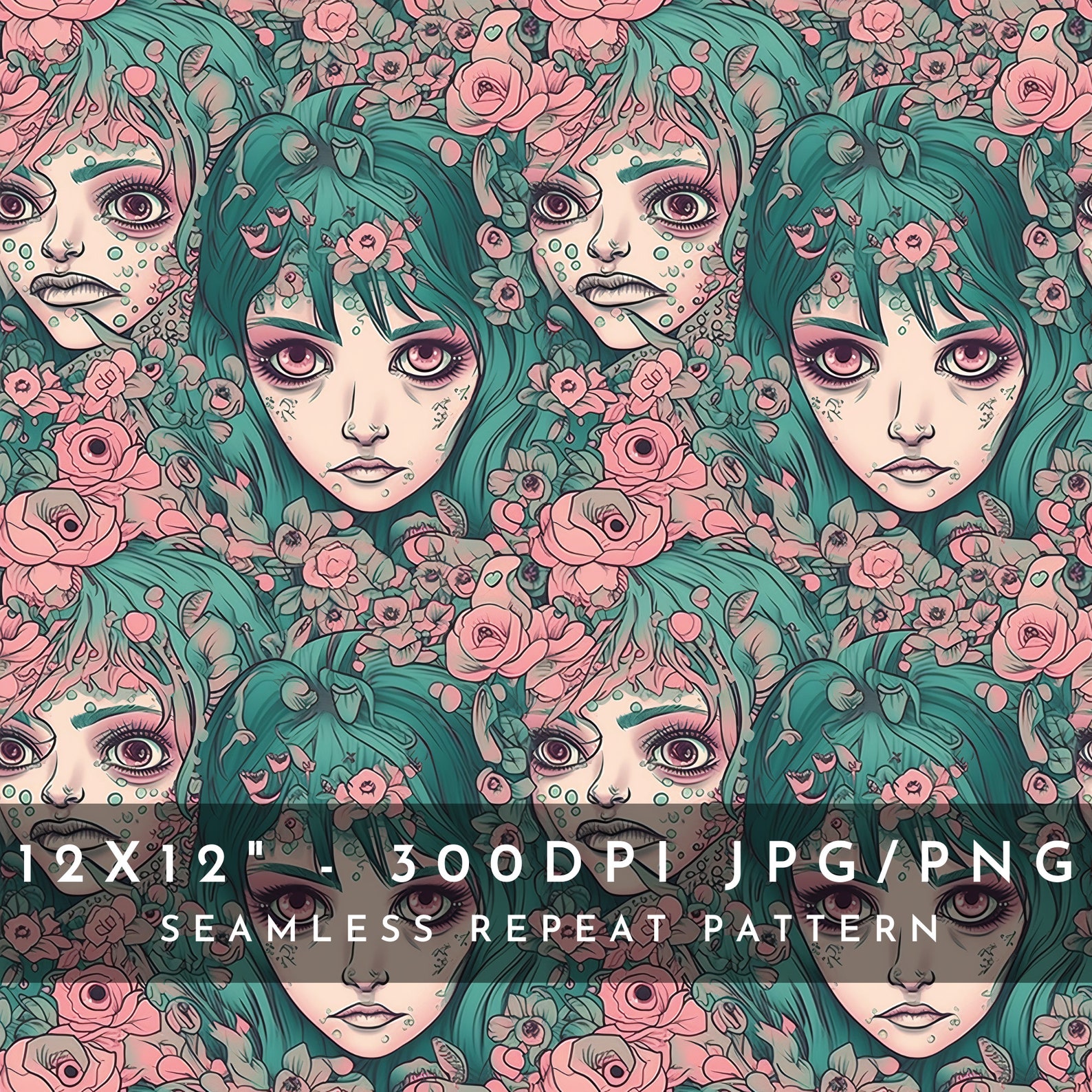 Fairytale Anime Seamless Pattern Anime Wallpaper Fairy Anime Tile ...