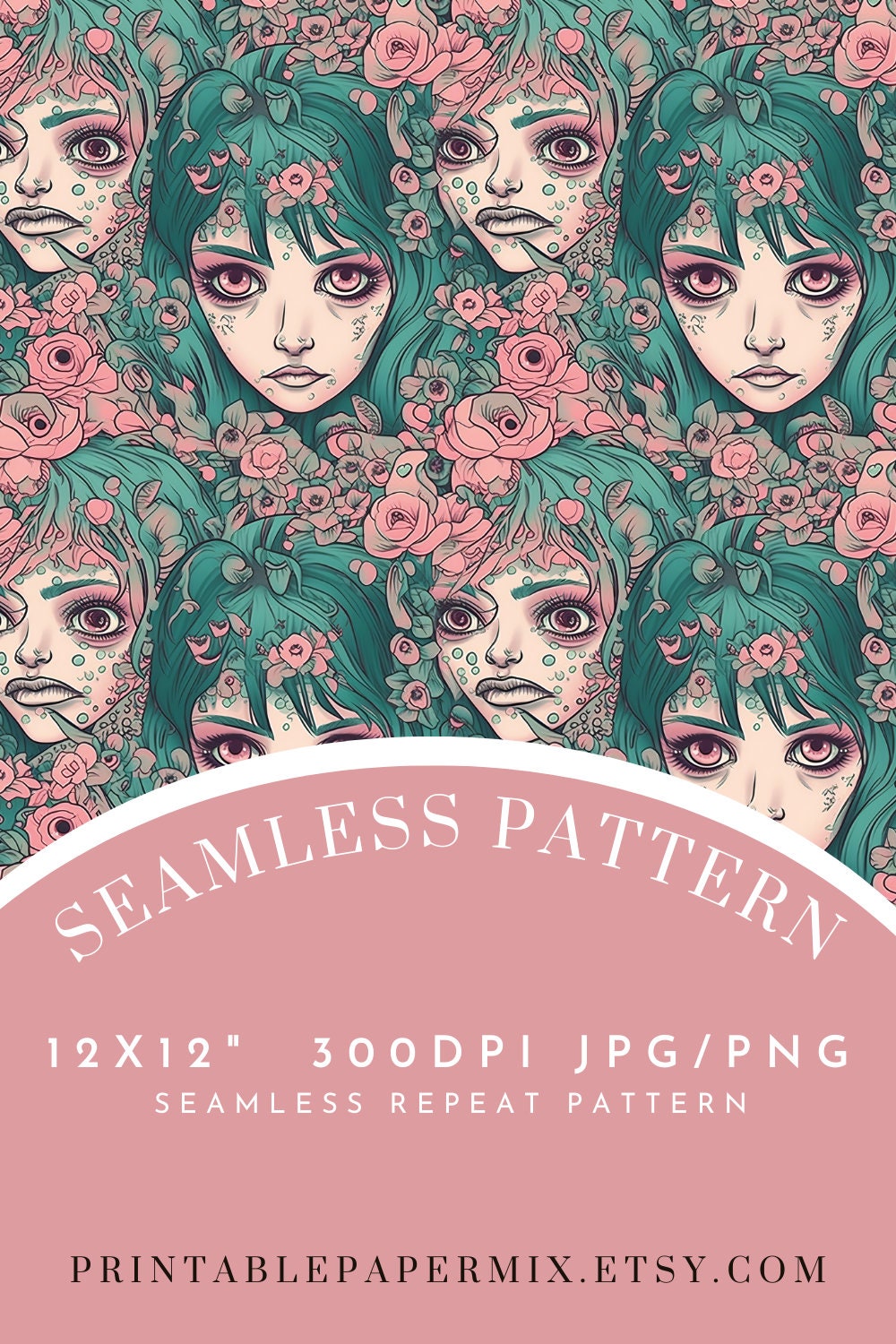 Fairytale Anime Seamless Pattern Anime Wallpaper Fairy Anime Tile ...